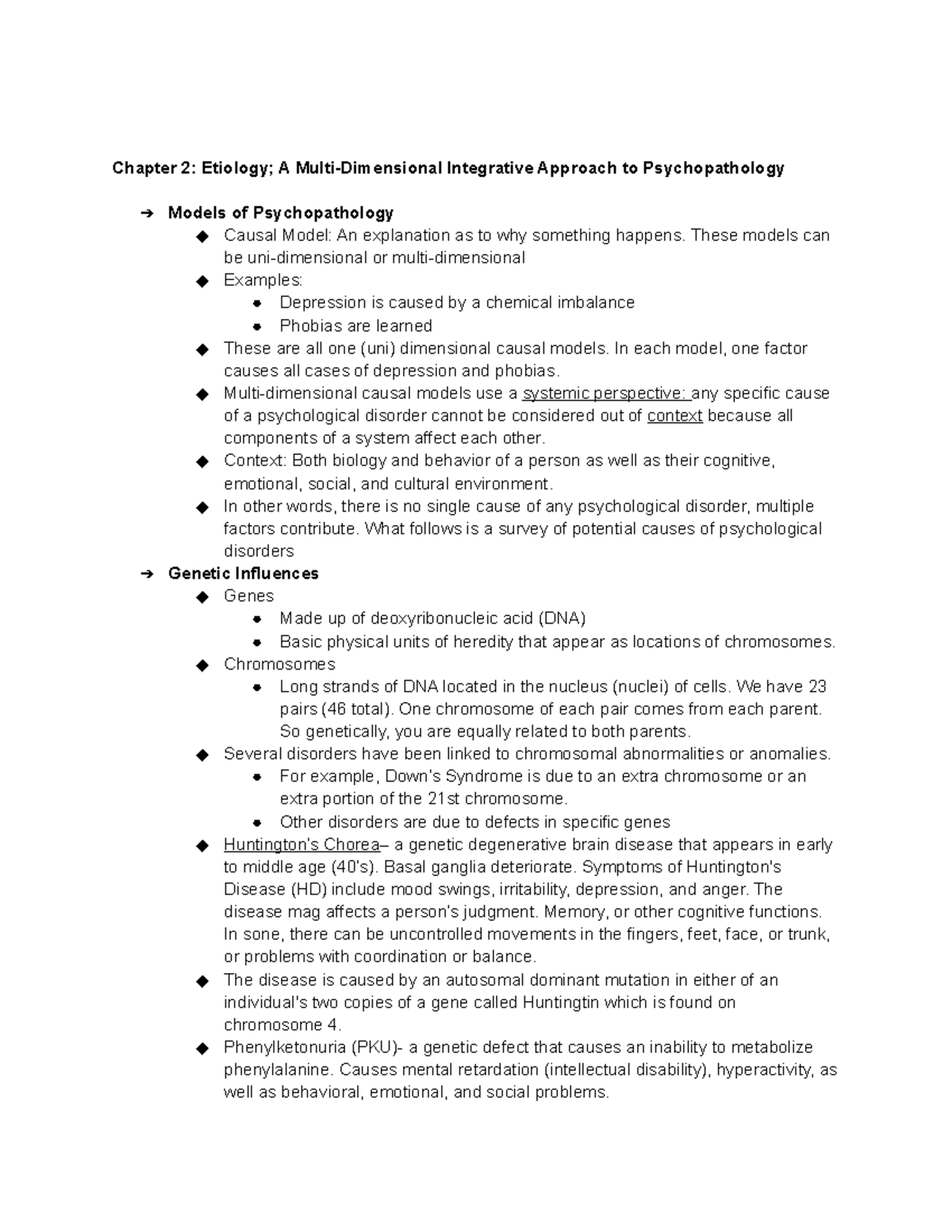 Chapter 2 Etiology; A Multi-Dimensional Integrative Approach to ...