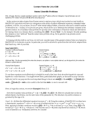 Pdf Lecture Notes for Zill {11 - Lecture Notes for {11 Zill Note: All ...