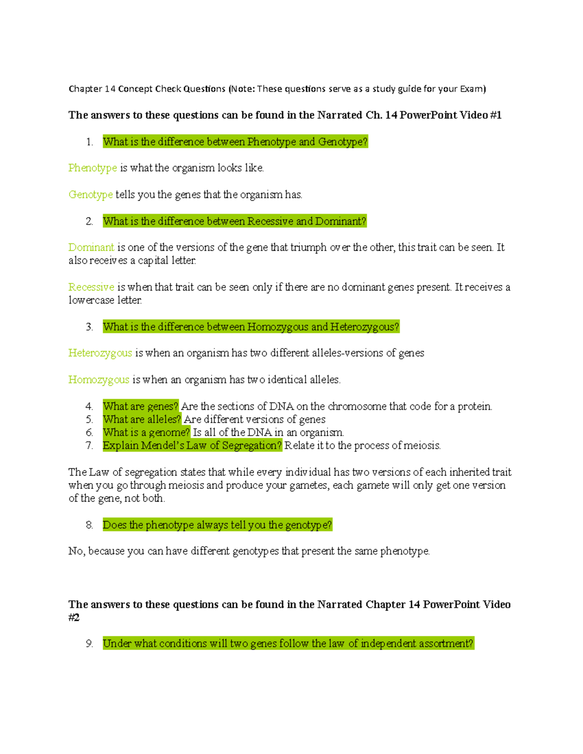 Chapter 14 Concept Check (summer 2020) - Chapter 14 Concept Check ...