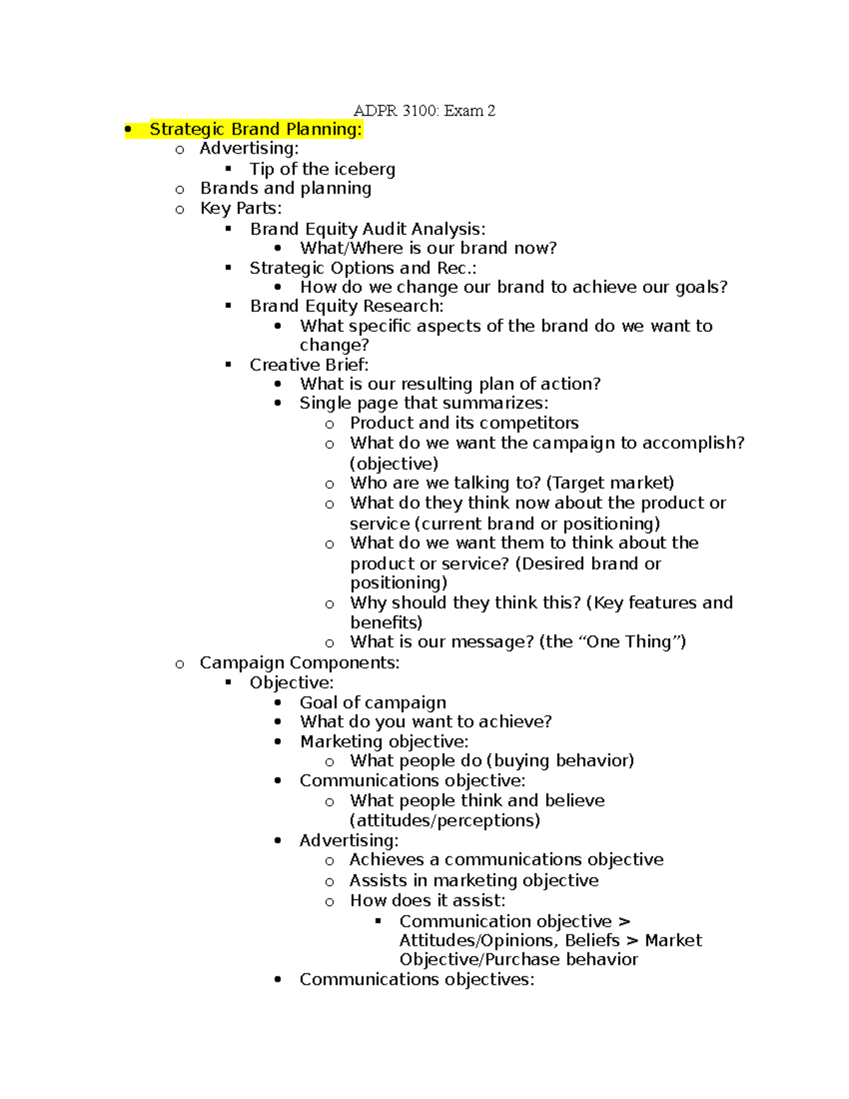 ADPR 3100 Exam 2 - Professor: Nathaniel Evans - ADPR 3100: Exam 2 ...