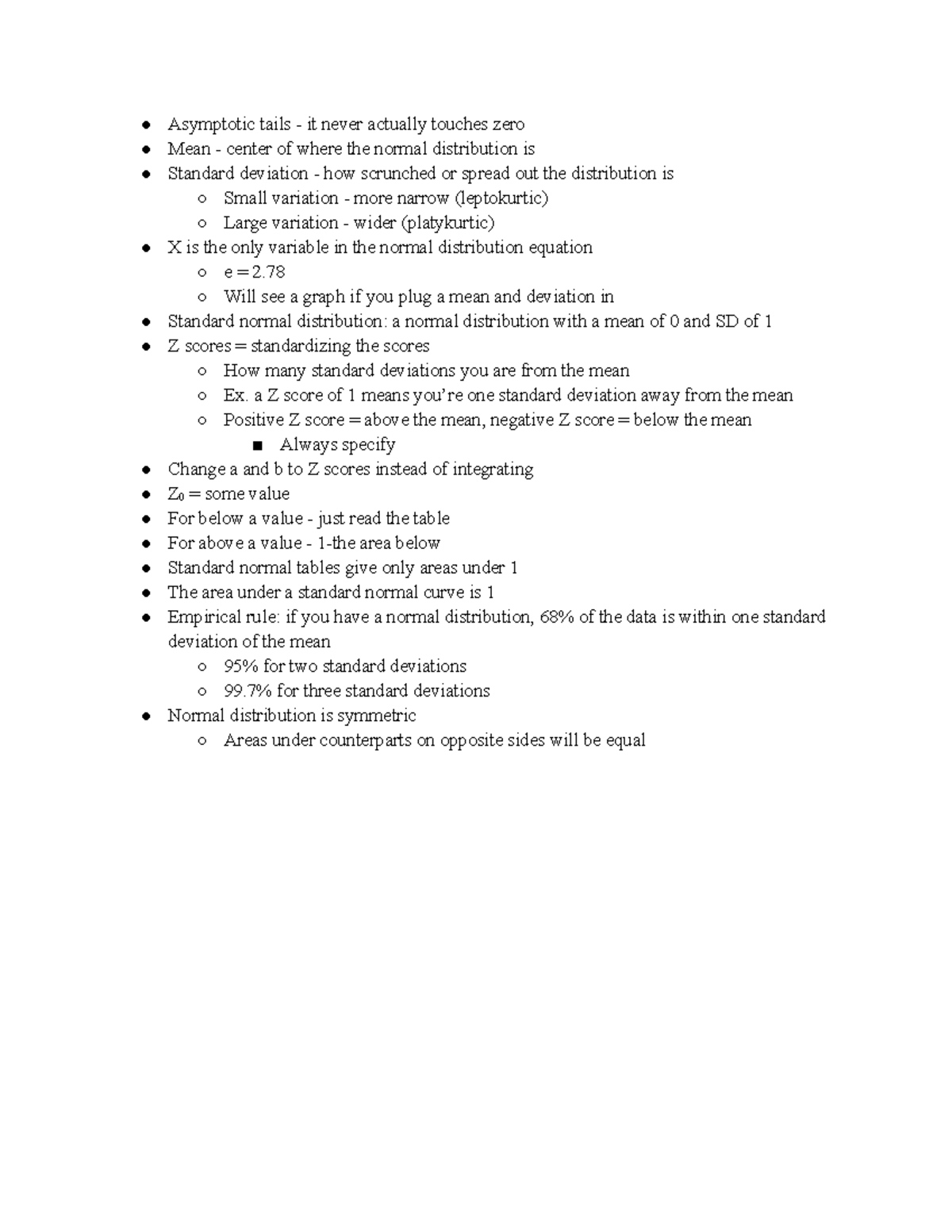 Normal Distribution (1 22) - Asymptotic tails - it never actually ...