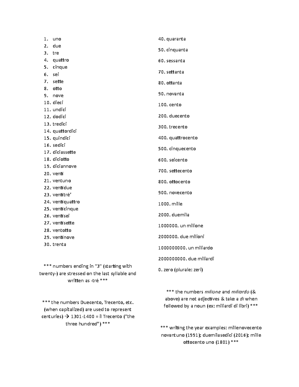 Numbers & Information - 1. 2. 3. 4. 5. 6. 7. 8. 9. 10. 11. 12. 13. 14 ...