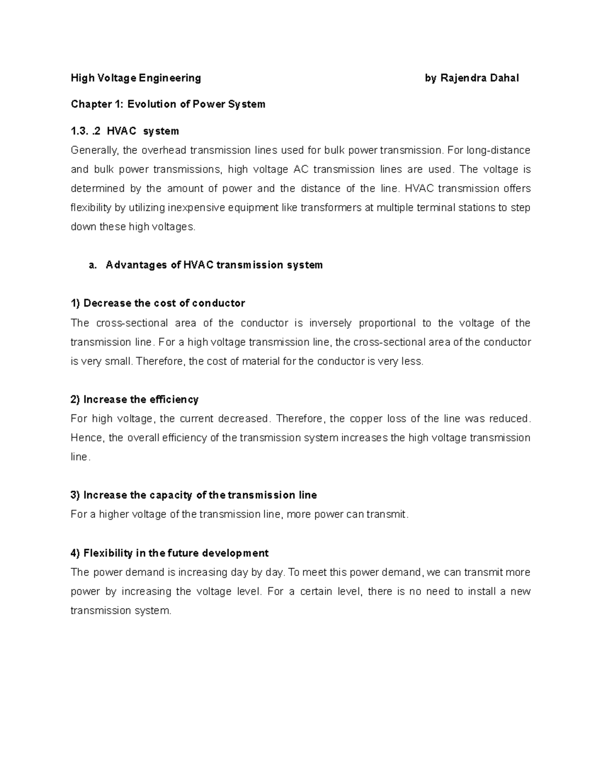 High Volatage 1 - High Voltage BEL IOE - High Voltage Engineering by Rajendra Dahal Chapter 1 ...