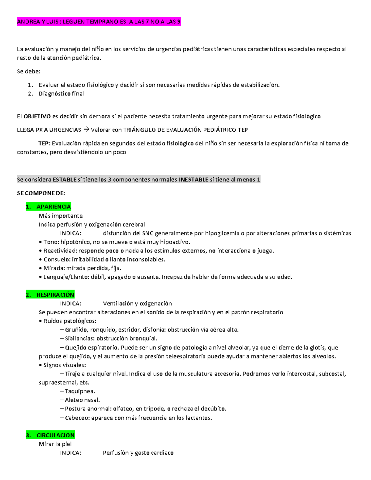 ´TEP Triángulo de evaluación pediátrica - ANDREA Y LUIS : LEGUEN ...