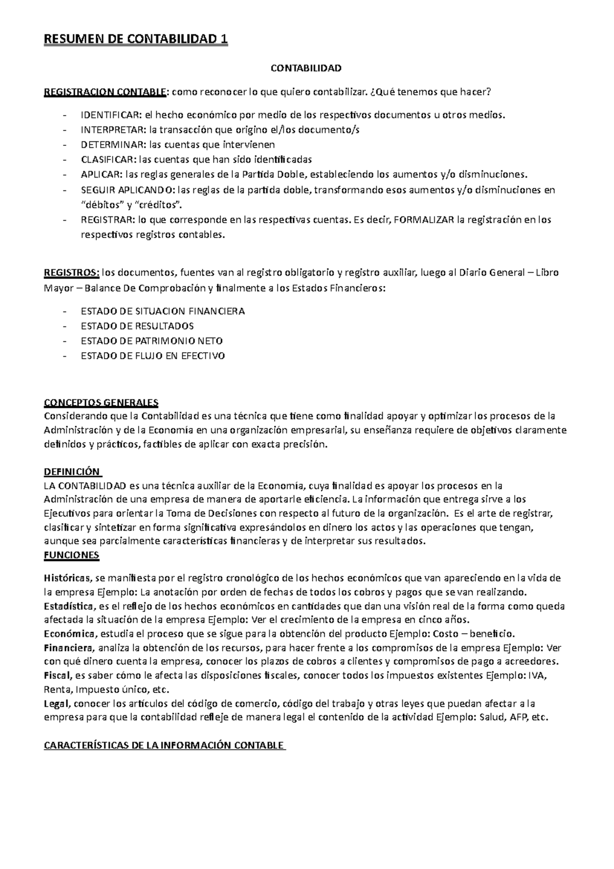 Resumen DE Contabilidad 1 - RESUMEN DE CONTABILIDAD 1 CONTABILIDAD ...