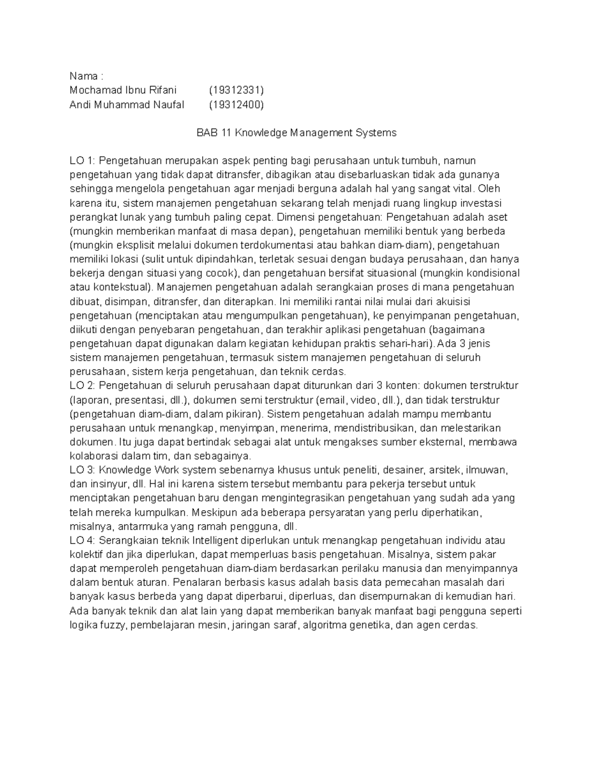 Summary BAB 11 Management Information Systems Jane P.Laudon 17th - Nama ...