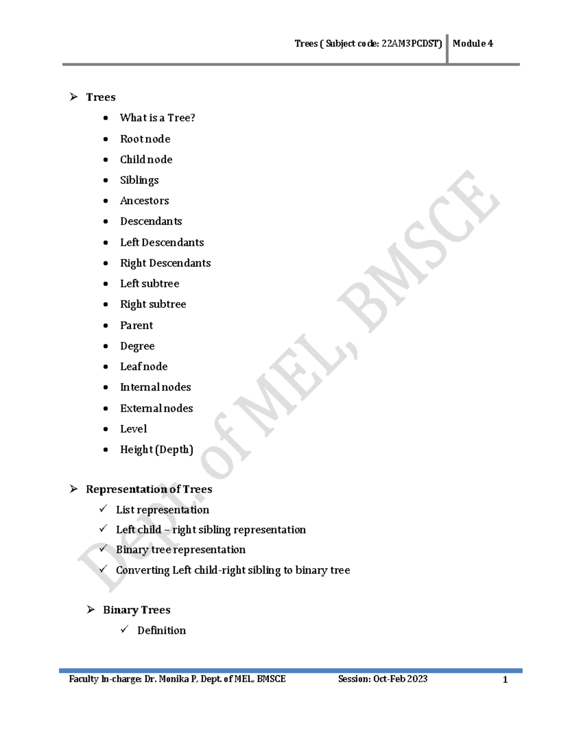 Dst treescode - Trees • What is a Tree? • Root node • Child node ...