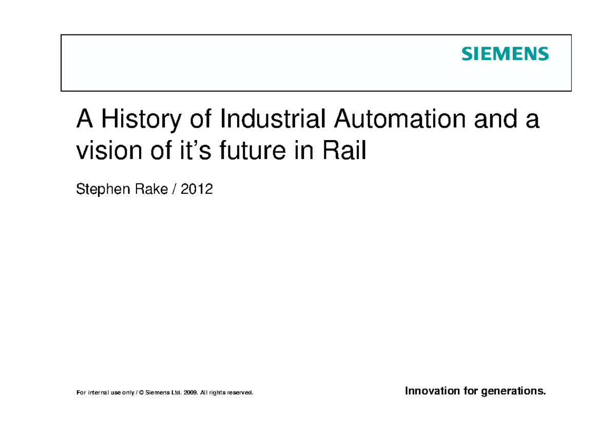 A history of industrial automation and the PLC - A History of ...