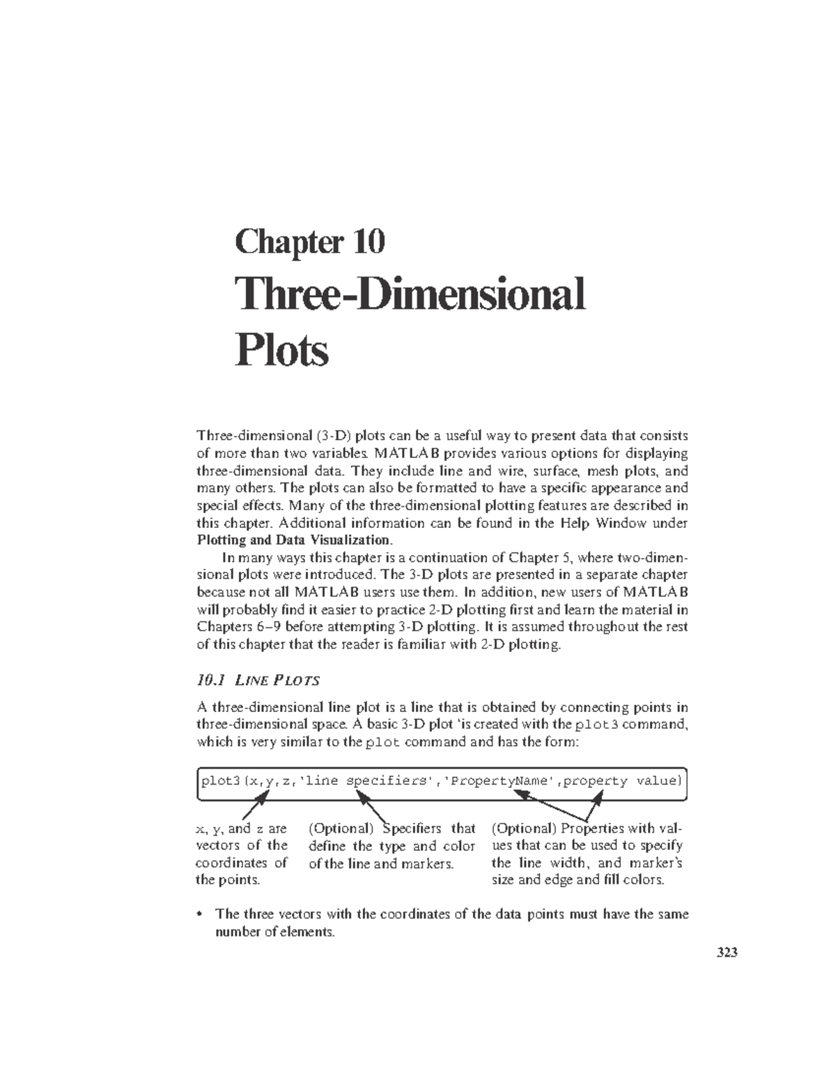 Chapter 10 Three-Dimensional Plots - 323 Chapter 10 Three-Dimensional Plots Three-dimensional (3 ...