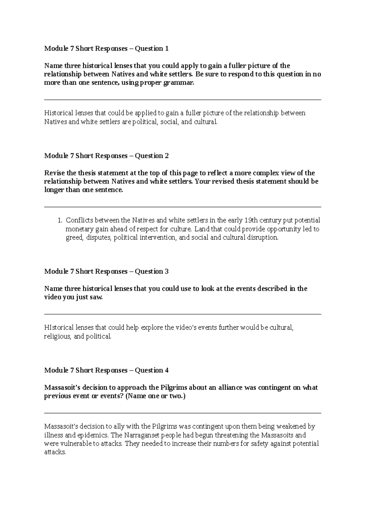 Module 7 short answers - Module 7 Short Responses – Question 1 Name ...