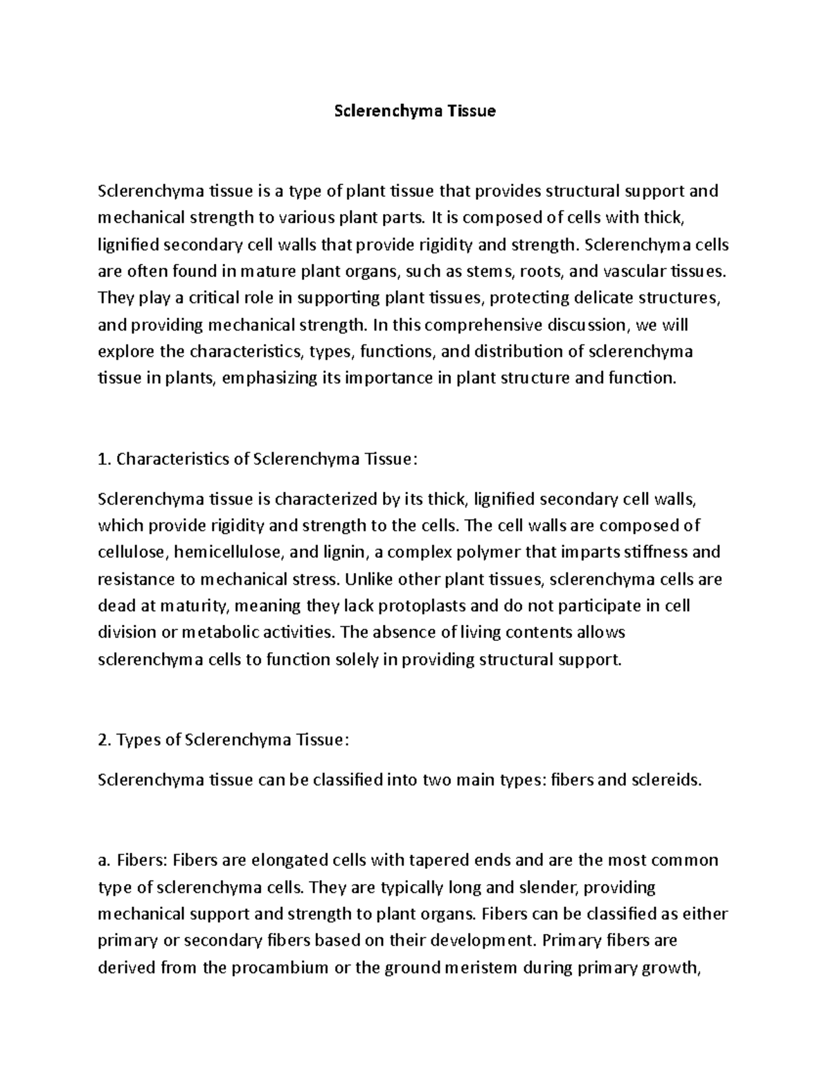 Sclerenchyma Tissue - learning - Sclerenchyma Tissue Sclerenchyma ...