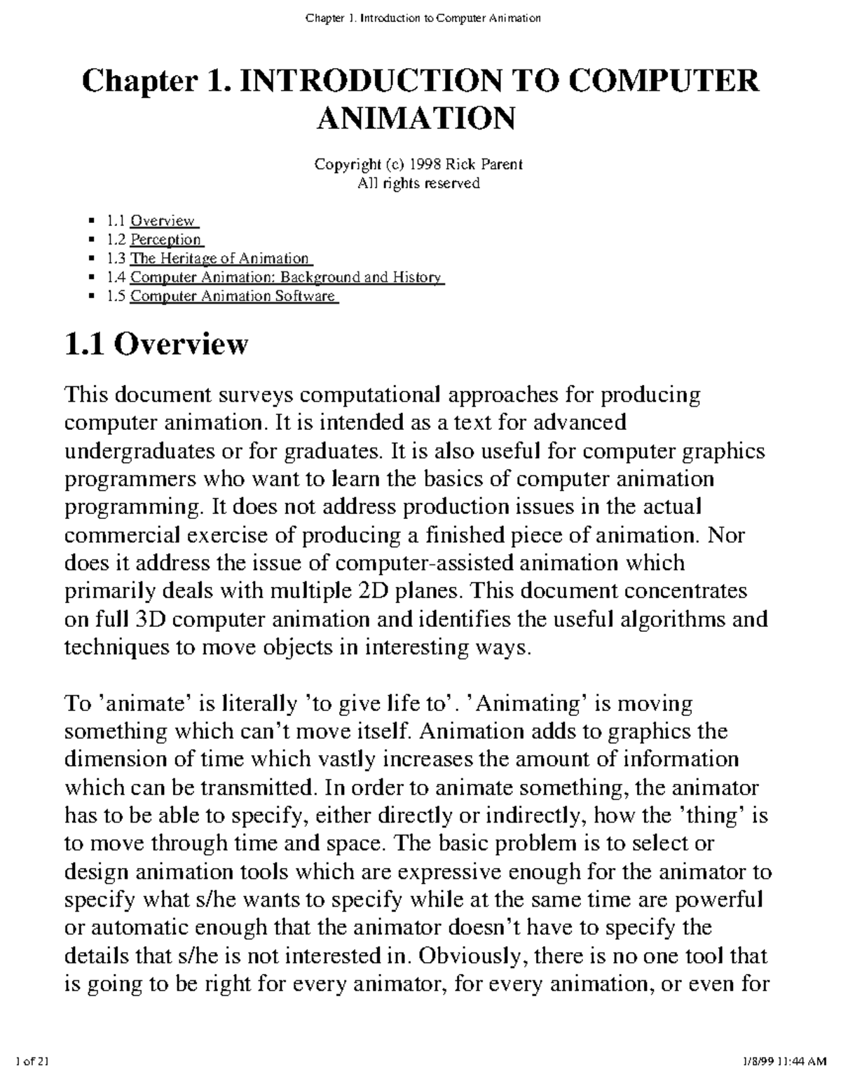 Parent 1 - animations notes - Chapter 1. INTRODUCTION TO COMPUTER ...