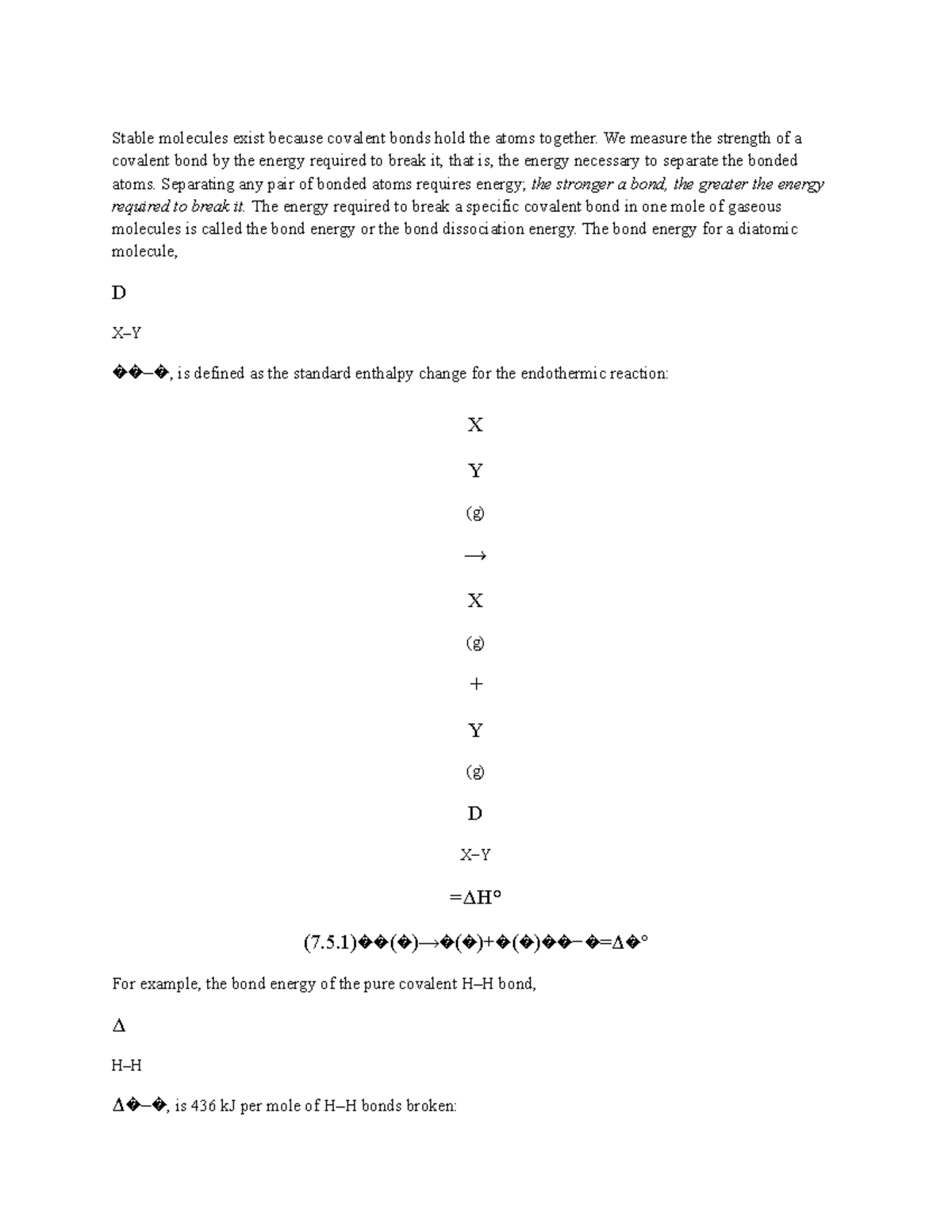 CHEM 101 Lec 27 Strengths of Bonds - ####### Stable molecules exist ...