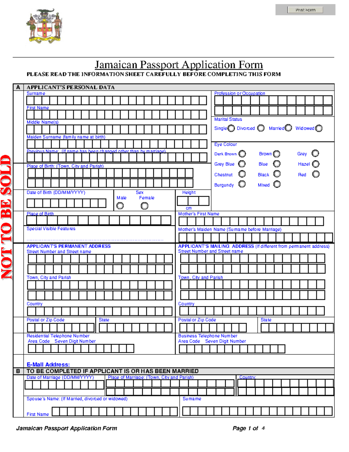 For Official Use Only - documentation - Jamaican Passport Application ...