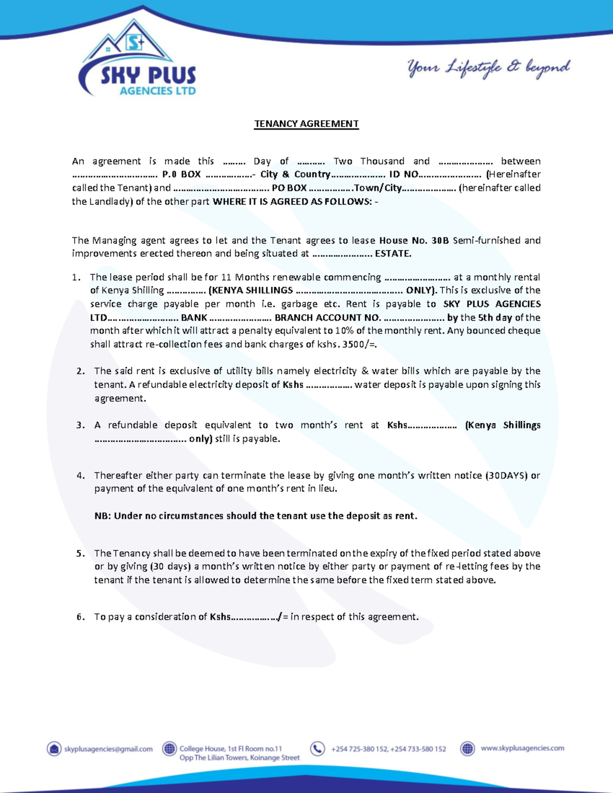 Tenancy-Agreement - Tenancy-Agreement - TENANCY AGREEMENT An agreement ...