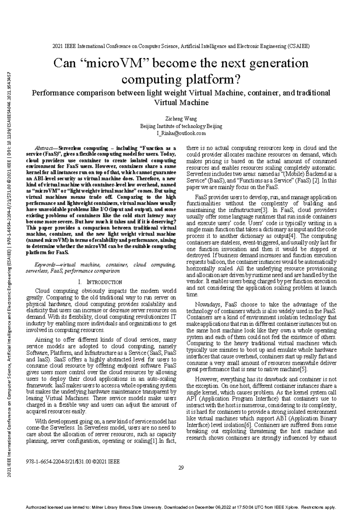 Can micro VM become the next generation computing platform Performance ...