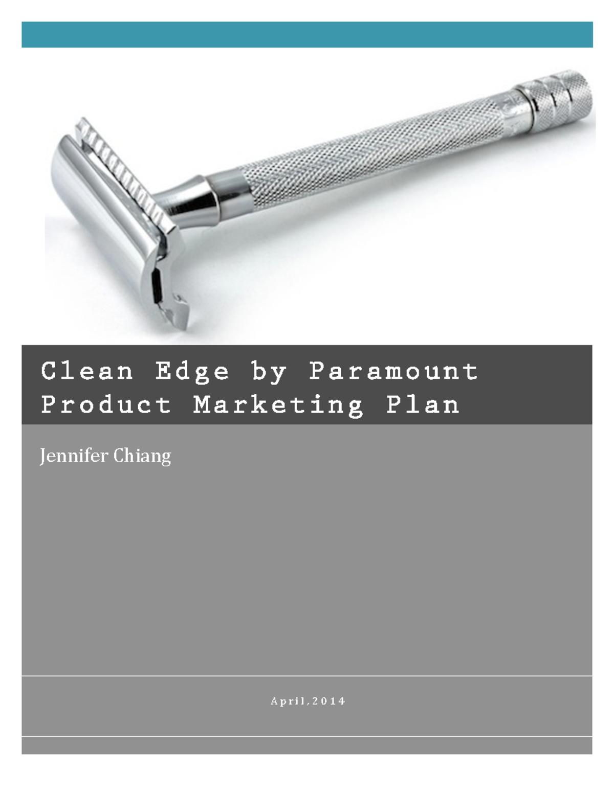 Clean edge razor marketing plan - Jennifer Chiang April, Clean Edge by ...
