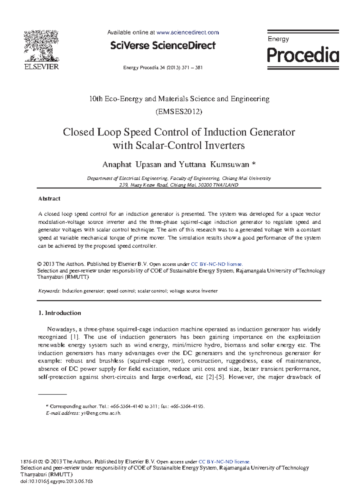 1-s2 - Electrical machines - Energy Procedia 34 ( 2013 ) 371 – 381 1876 ...