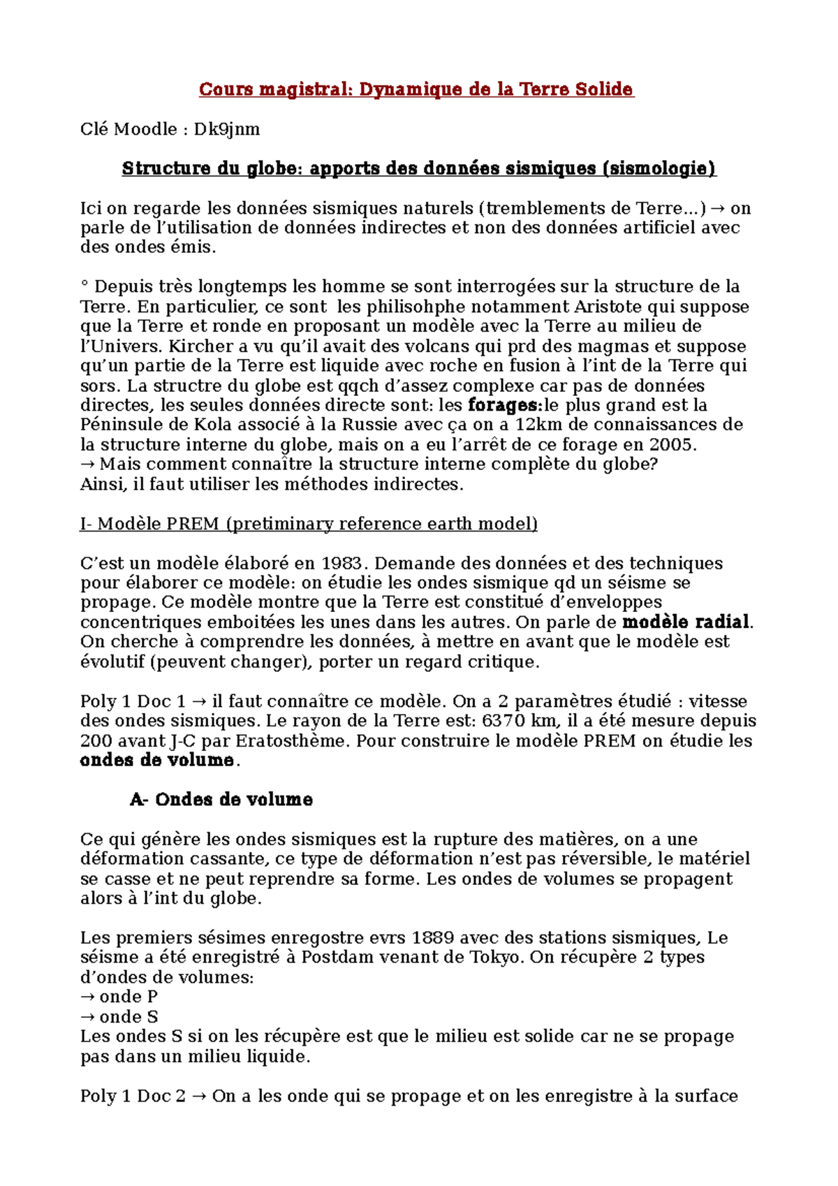 Cours magistral Béatrice Bauvière - Cours magistral: Dynamique de la ...