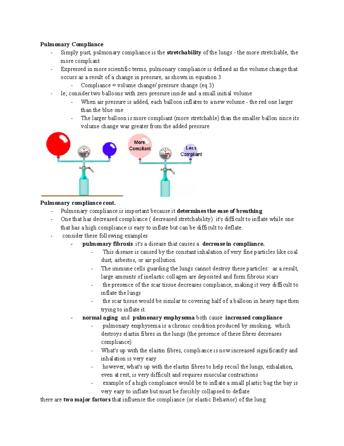 Module 10 respiratory system part 4 Pulmonary Compliance - Pulmonary ...