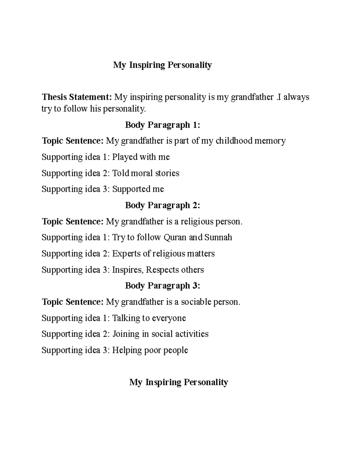 My Inspiring Personality - I always try to follow his personality. Body ...