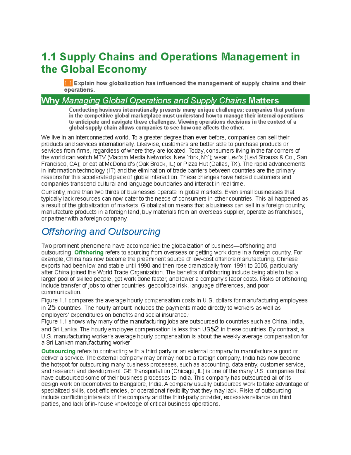Managment - Why Managing Global Operations and Supply Chains Matters ...