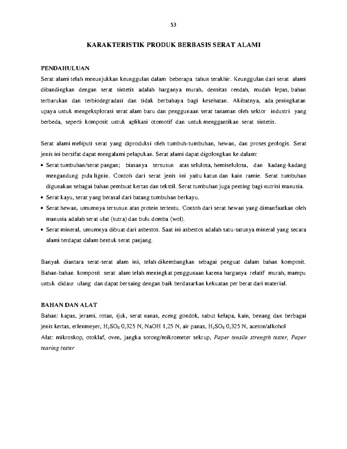 11. Karakterisasi produk berbasis serat alami - KARAKTERISTIK PRODUK ...