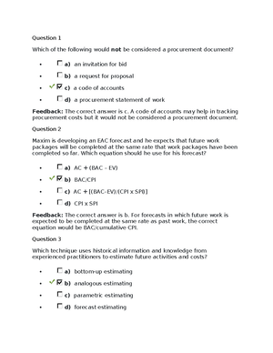 MBA 620 Quiz - MBA 620 Module 5 Quiz - How do you determine the ...