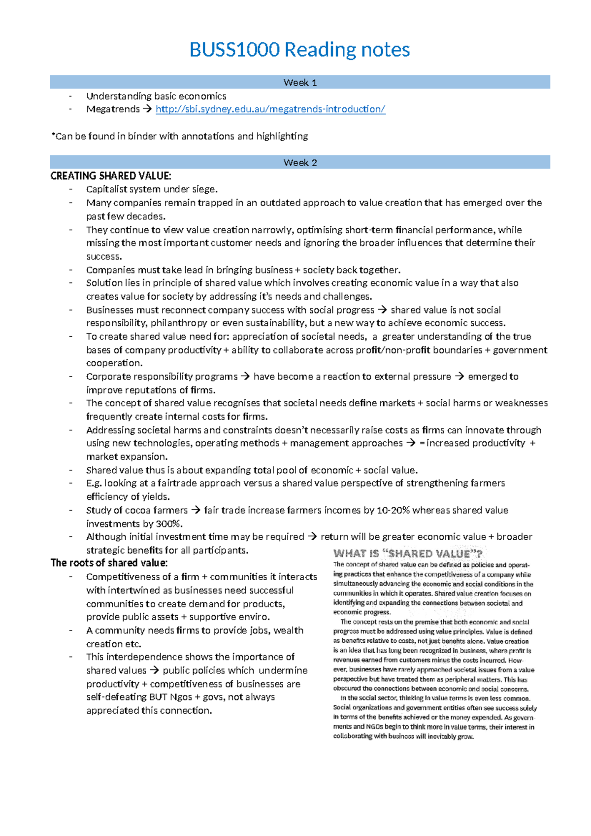 BUSS1000 Reading notes - BUSS1000 Reading notes Week 1 - Understanding ...