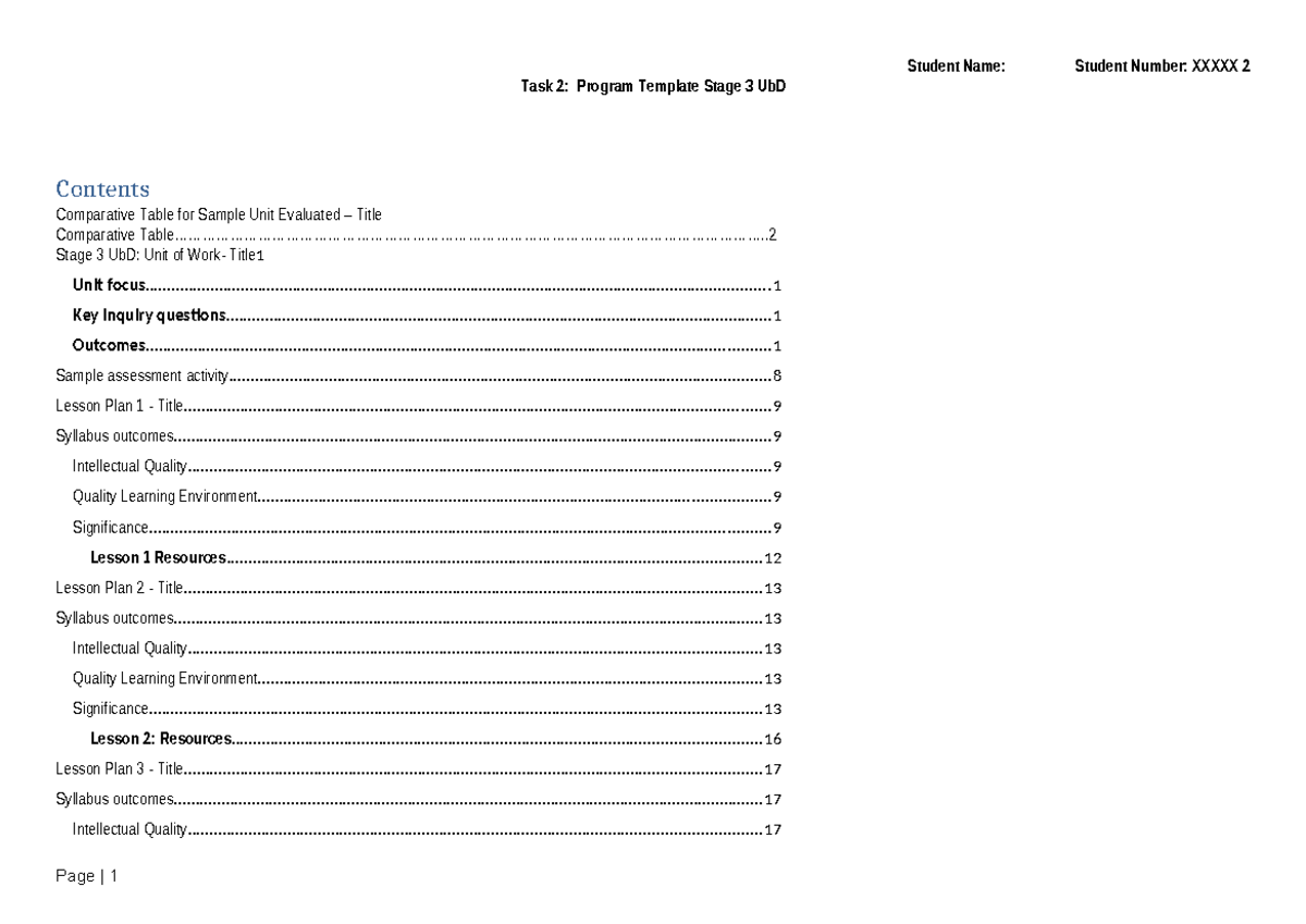 Assessment Task Two template 2024 version - Task 2: Program Template ...