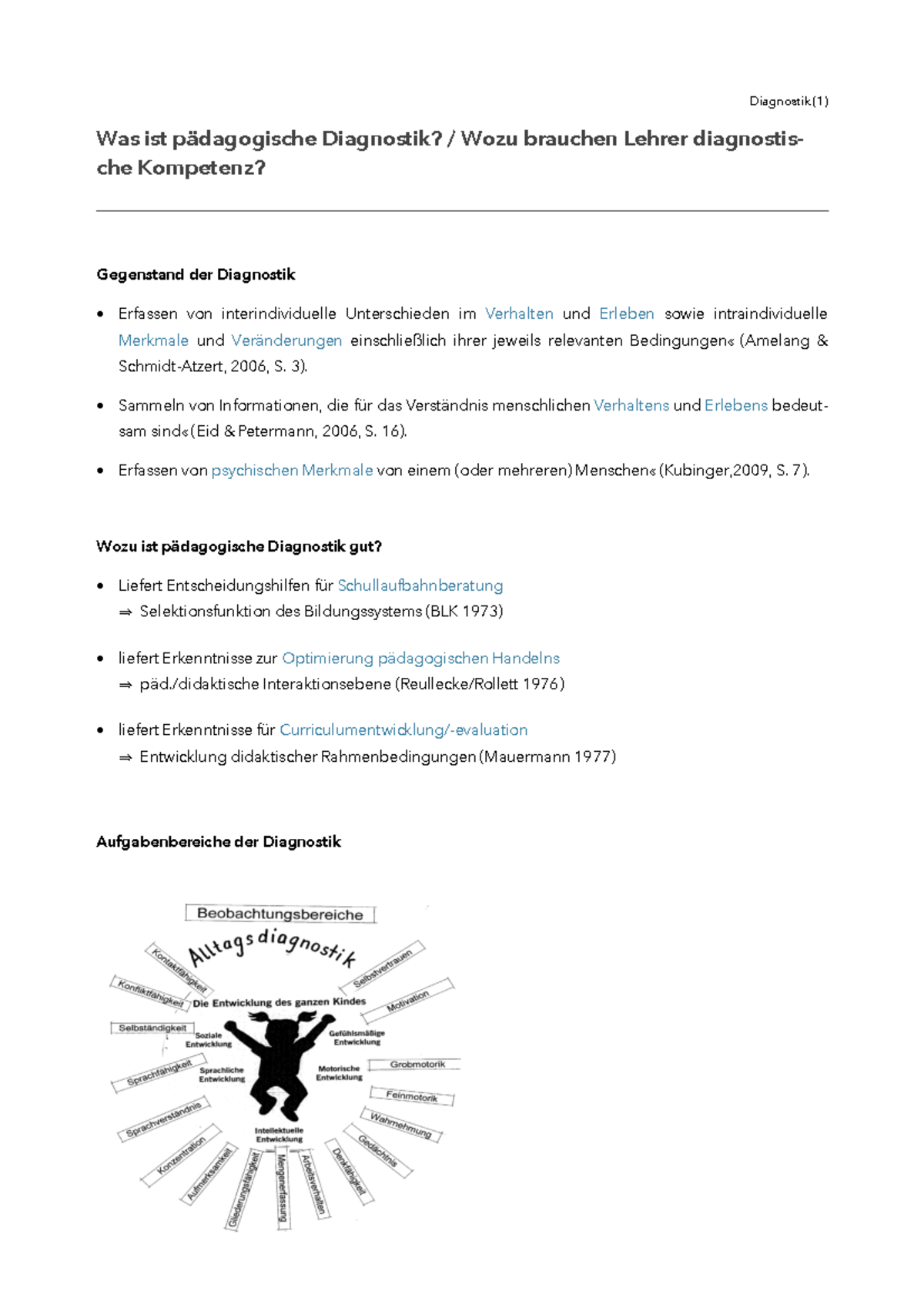 V1 Was ist pädagogische Diagnostik Wozu brauchen Lehrer diagnostische ...
