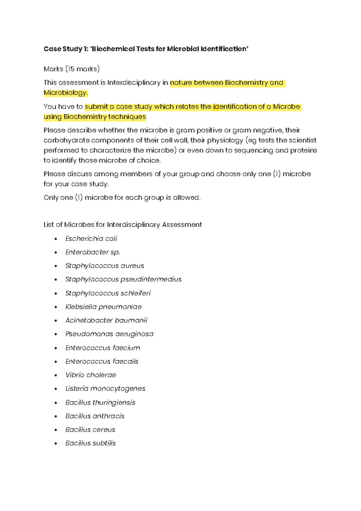 Case Study 1 - You have to submit a case study which relates the ...