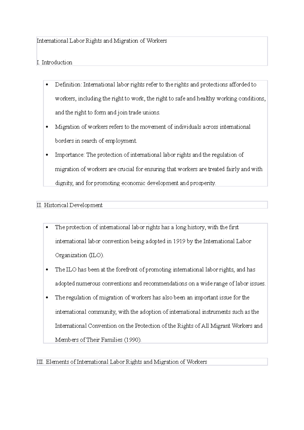 International Labor Rights and Migration of Workers - Introduction ...