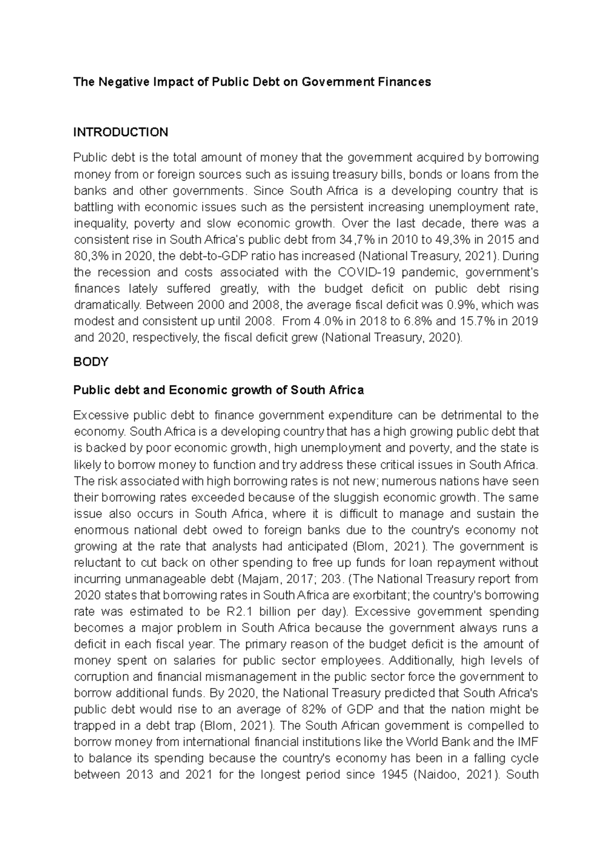 The negative impact of public debt on government finances - The ...