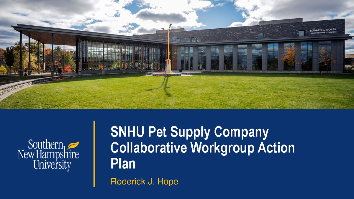 7-3 Project One: Organizational Evaluation Proposal - SNHU Pet Supply ...