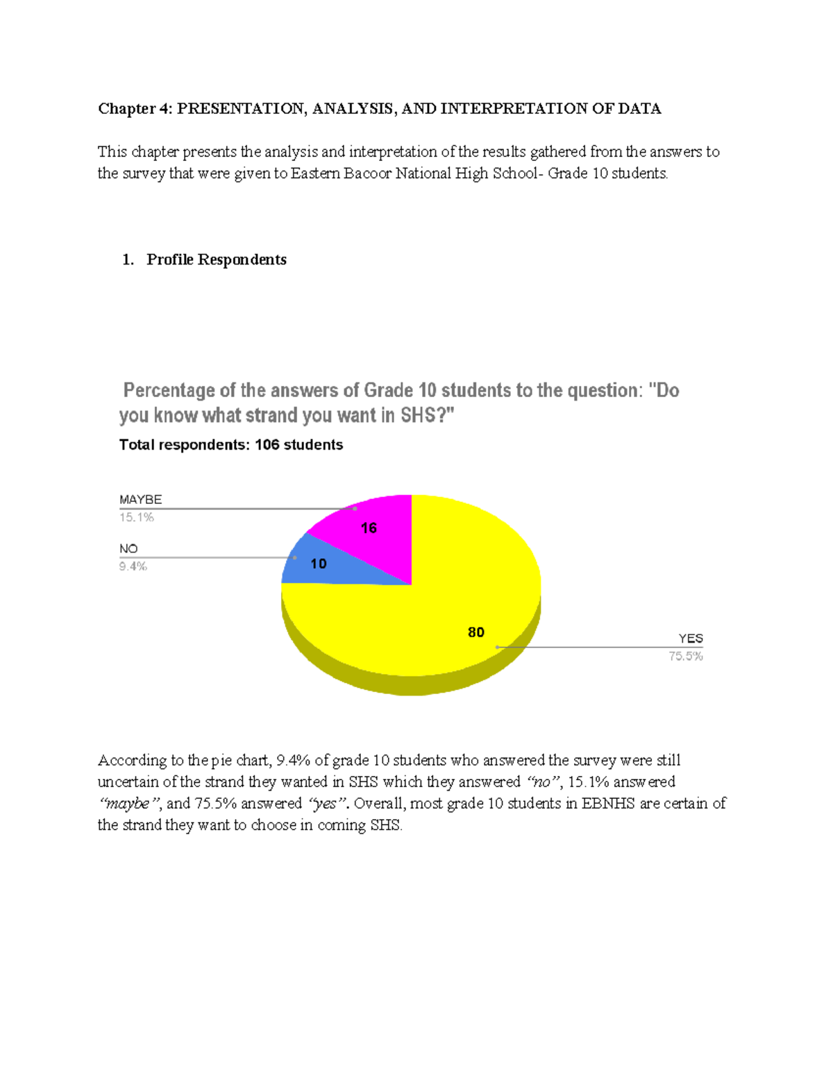 Research chapter 4 3 - Chapter 4: PRESENTATION, ANALYSIS, AND ...