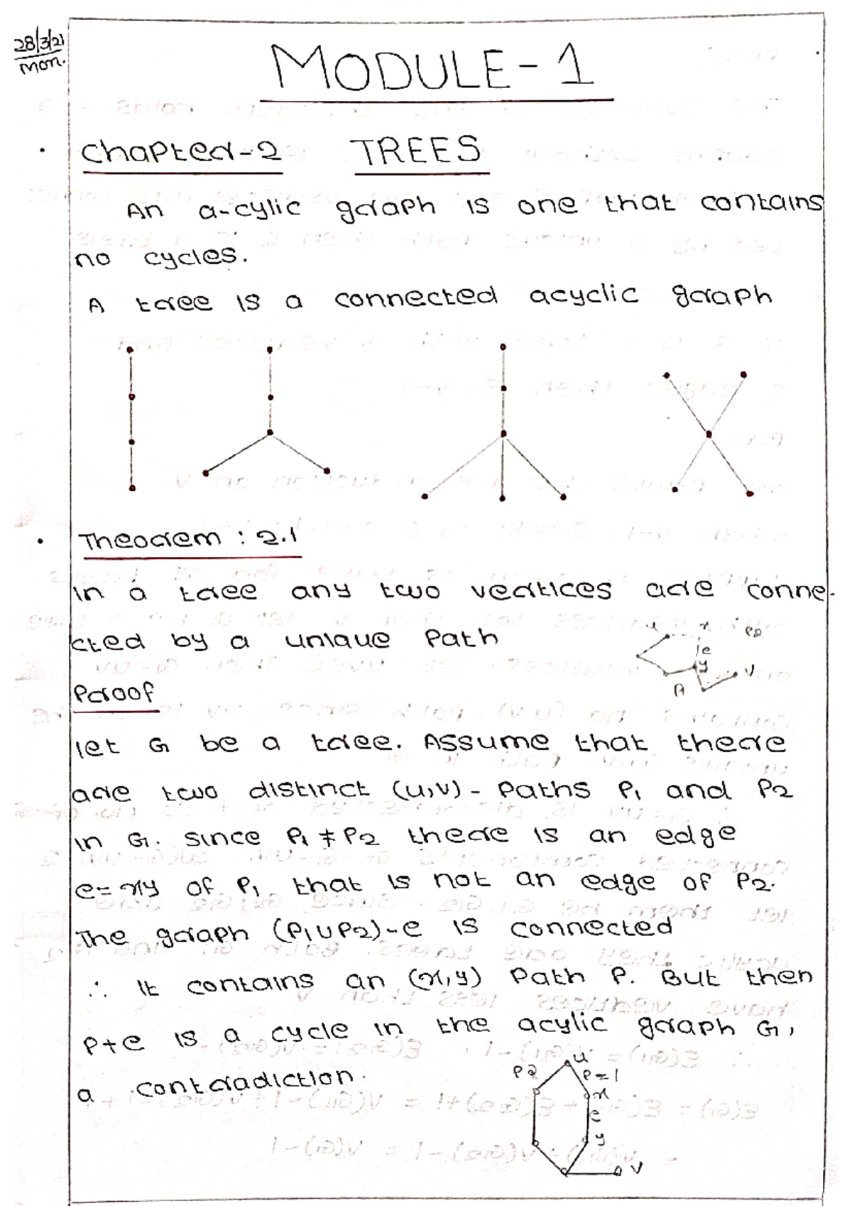 Trees - Msc. Maths - Studocu