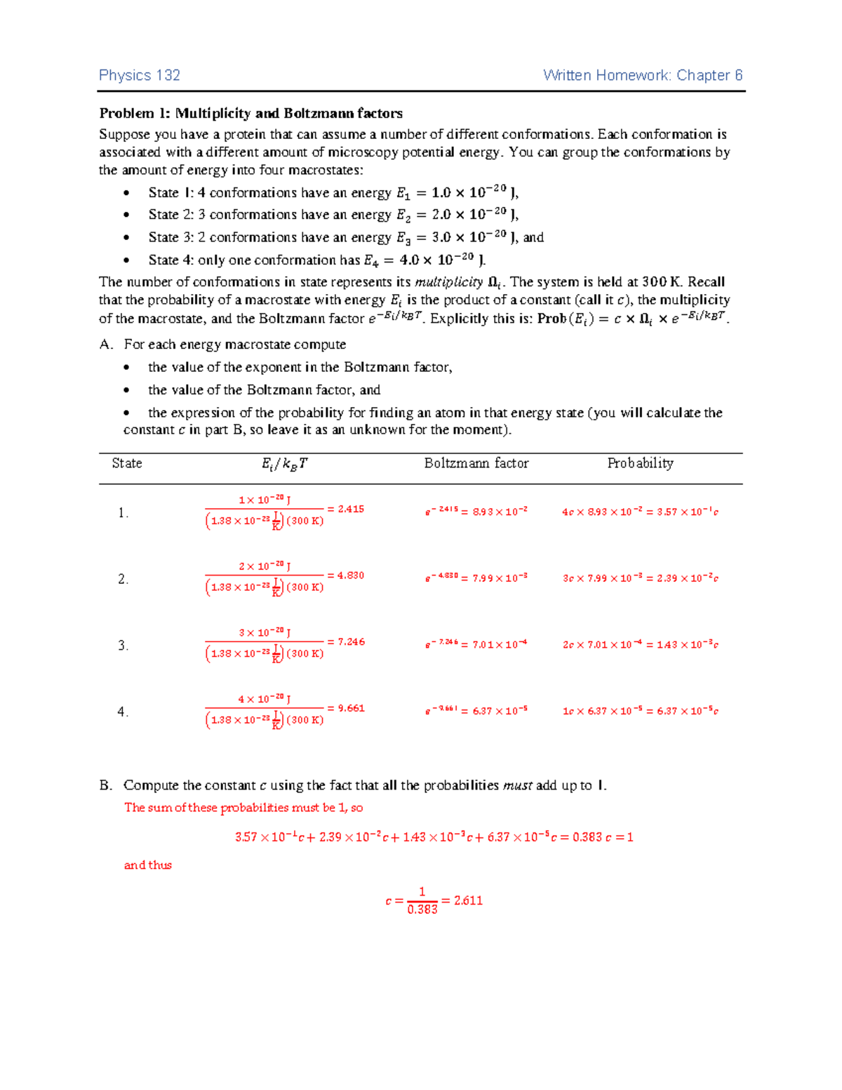 Ch 6 - Written Problems - Sp24 - Solution - Physics 132 Written ...