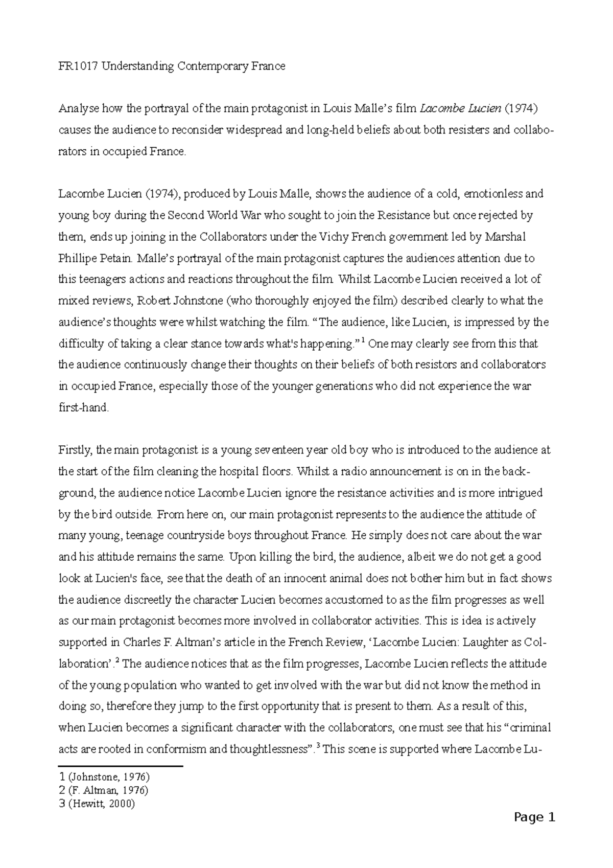 179047498 - UCF Assignment Essay - FR1017 Understanding Contemporary ...