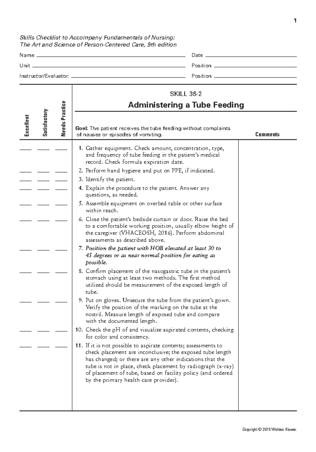 36.2 Administering a tube feeding - NURS 240 - Mercy - Studocu
