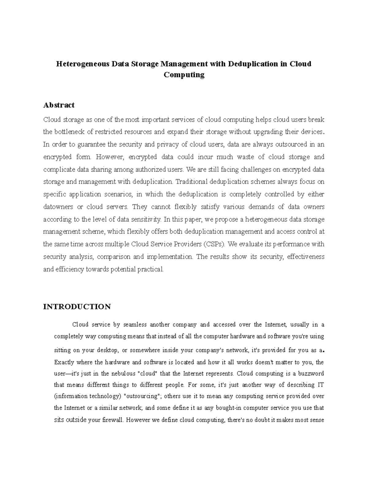 4.Heterogeneous Data Storage Management with Deduplication in Cloud Computing-2 - Heterogeneous ...