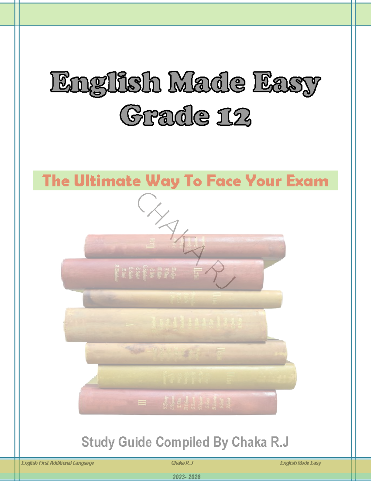 English Made Easy Paper Watermark - CHAKA RJ English Made Easy Grade 12 ...