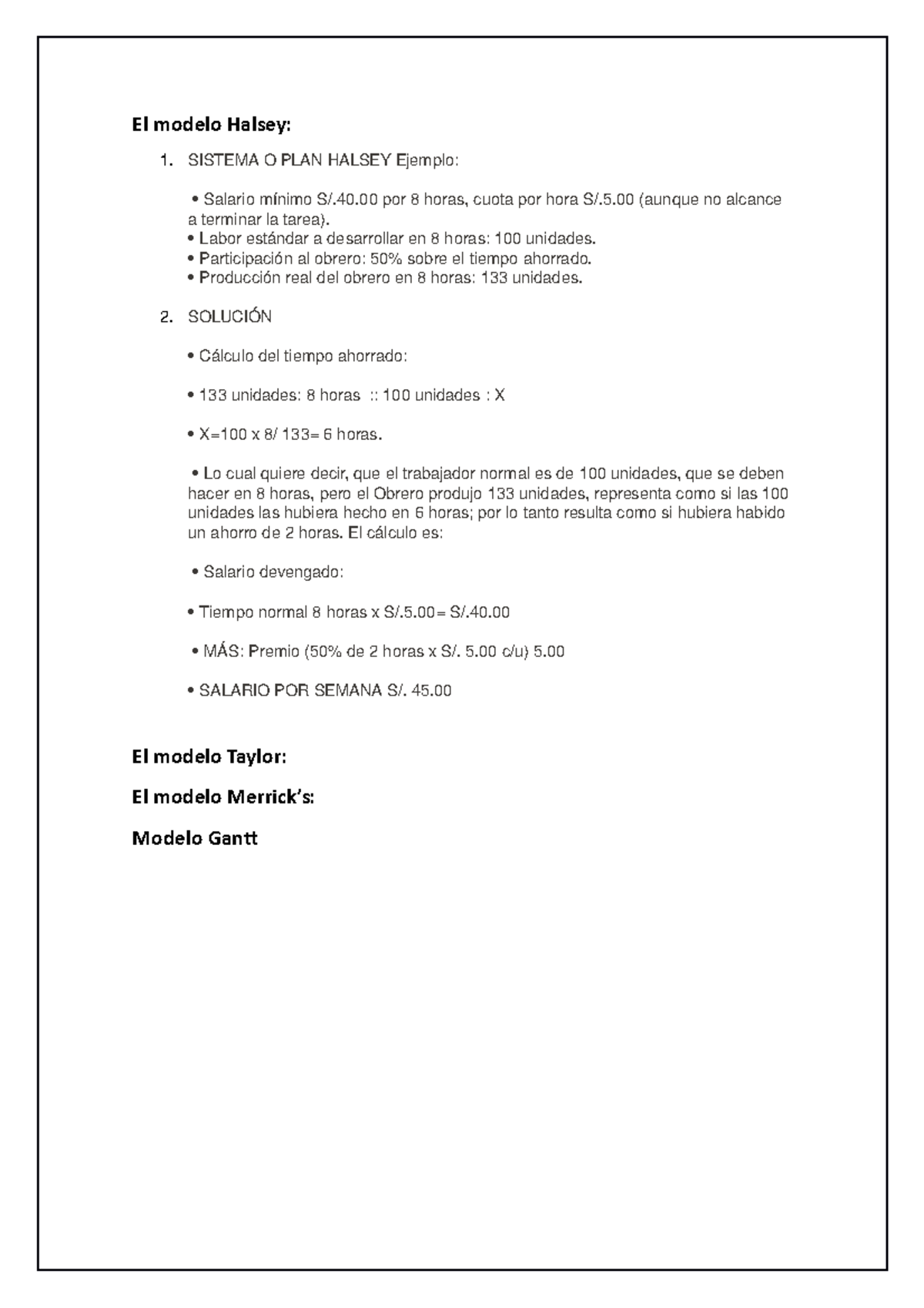 Sistema halsey MODELO DE INSENTIVO LABORAL - El modelo Halsey: SISTEMA ...