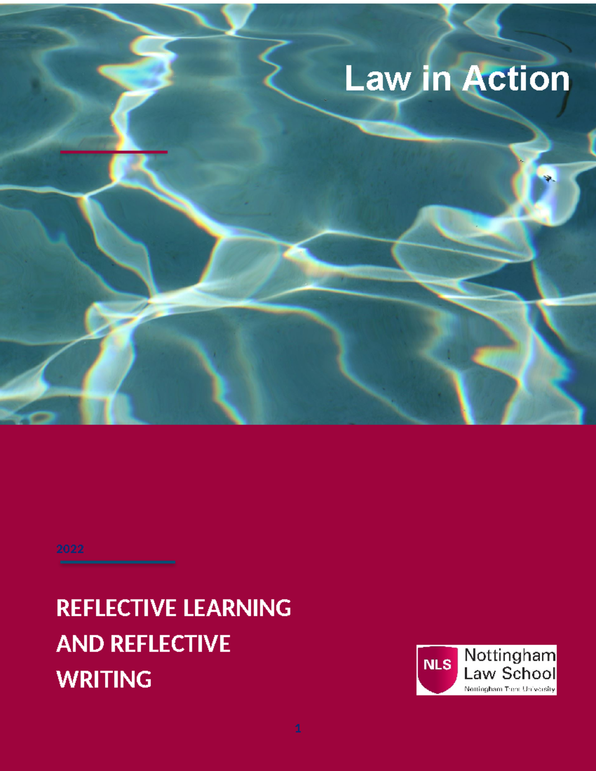 0b Reflective learning booklet - 2022 REFLECTIVE LEARNING AND ...