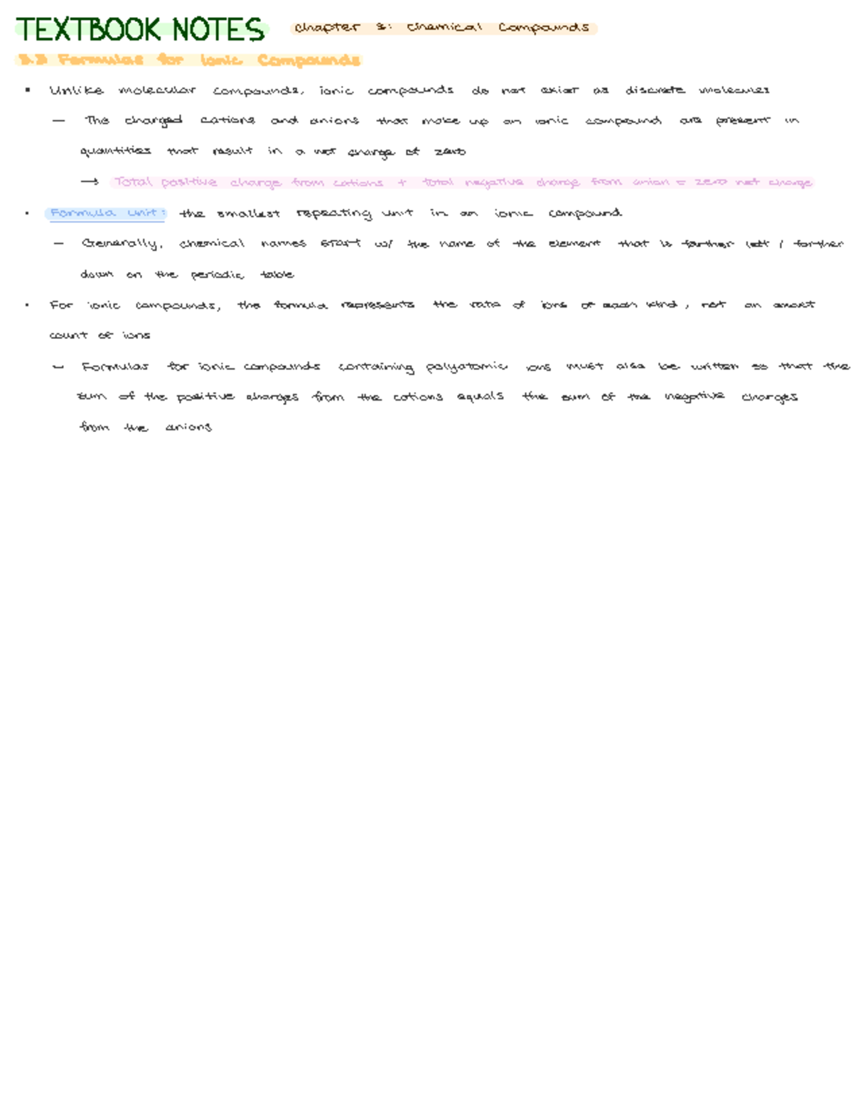 Chapter 3.3 Formulas for Ionic Compounds - 30 OS chapter 3:chemical ...