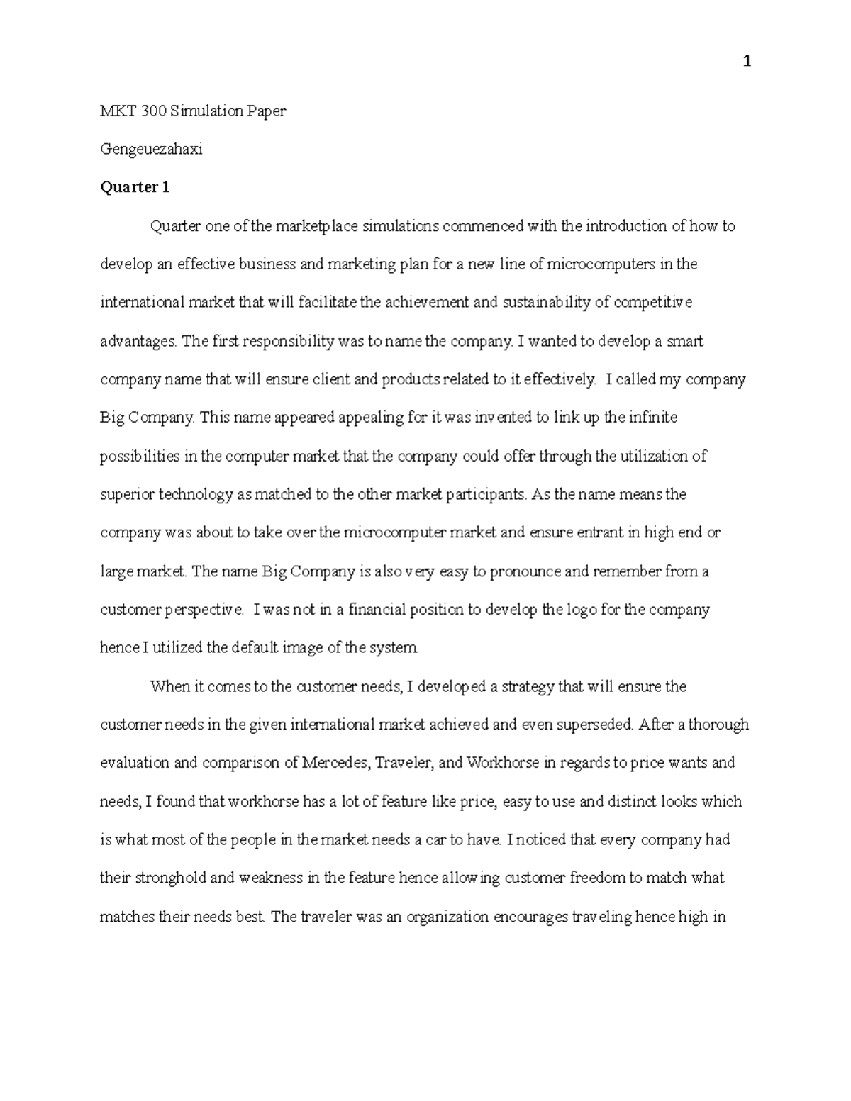 Simulation (ggenquez) - 1 MKT 300 Simulation Paper Gengeuezahaxi ...
