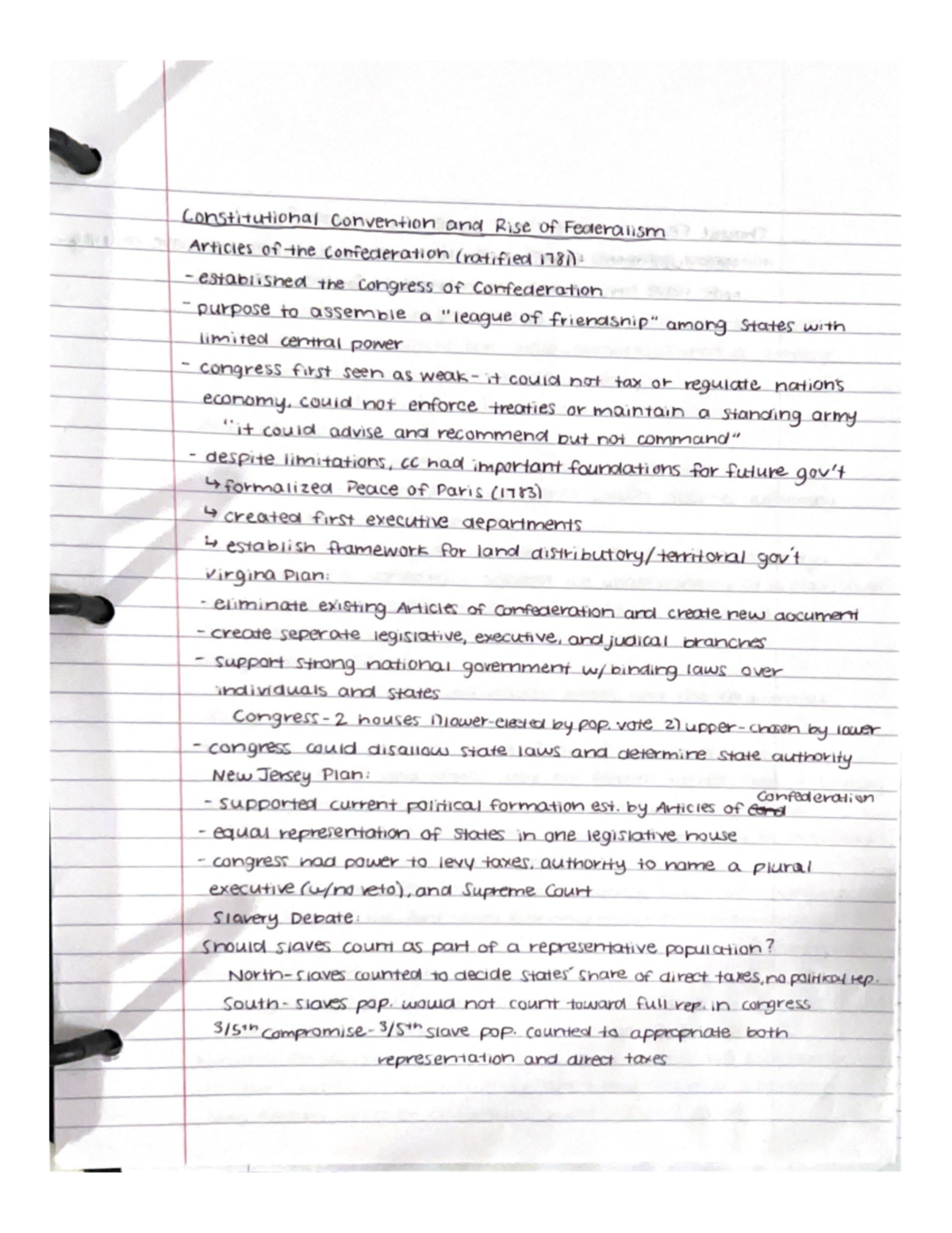 Constitutional Convention and Rise of Federalism - HIST 201 - Studocu