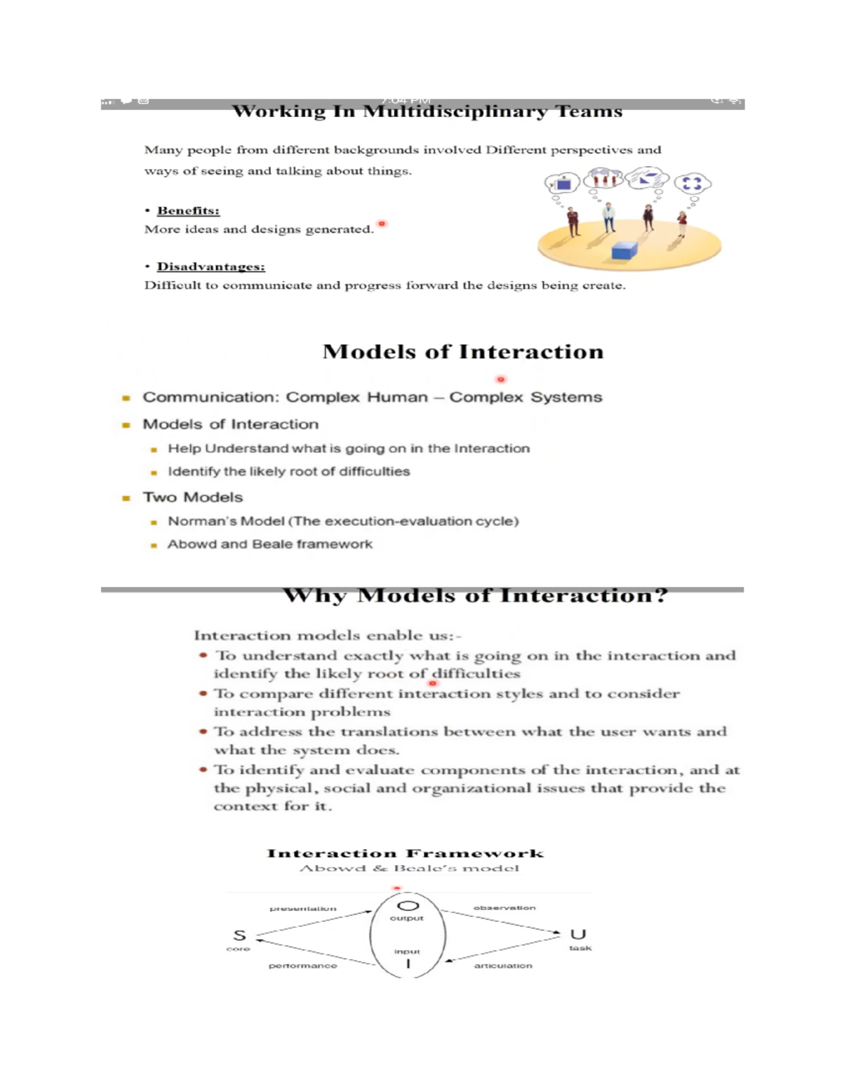 Interaction models hci - Bachlore of computer application - Studocu