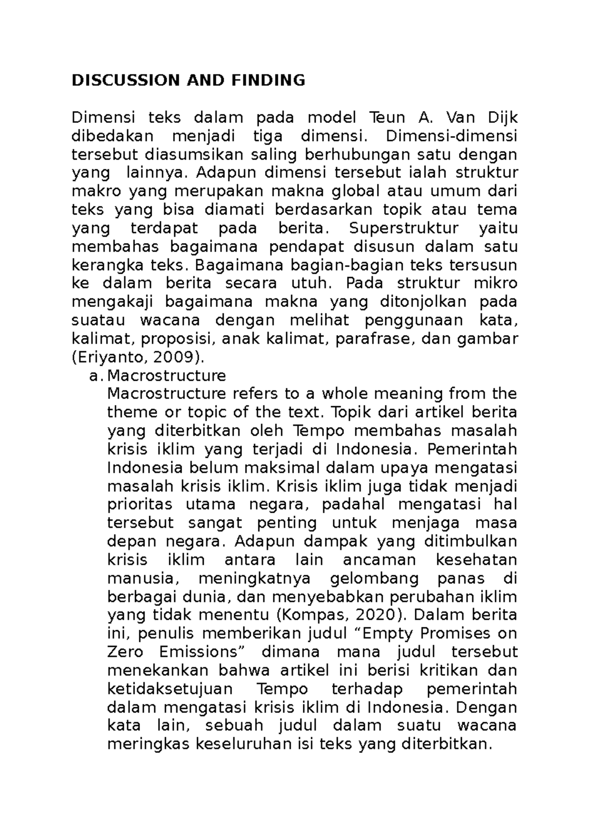 Assignment CDA Findings - DISCUSSION AND FINDING Dimensi teks dalam ...