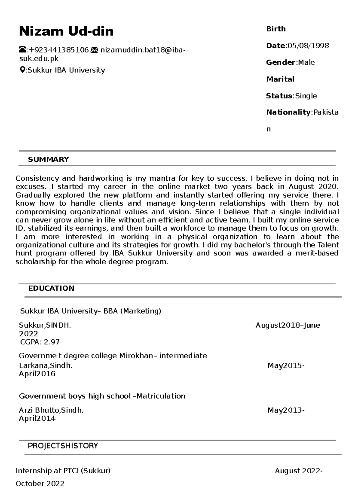 CV-updated - finance - Nizam Ud-din :+923441385106, nizamuddin@iba- suk ...